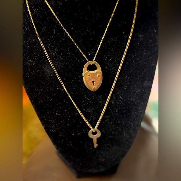 Jewelry | Antique Working Brass Lock And Key Pendant Necklaces | Poshmark